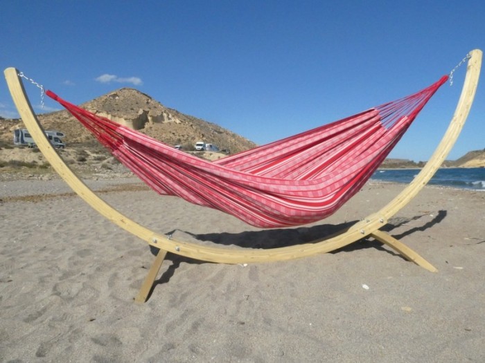 Hamac sur pied Maya XL Poligono Rojo dès 418,00 € | Hamac avec support