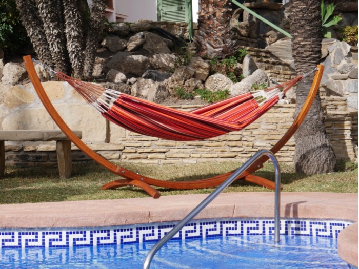 Support de hamac en bois Latino Relax L avec hamac "Andalou"
