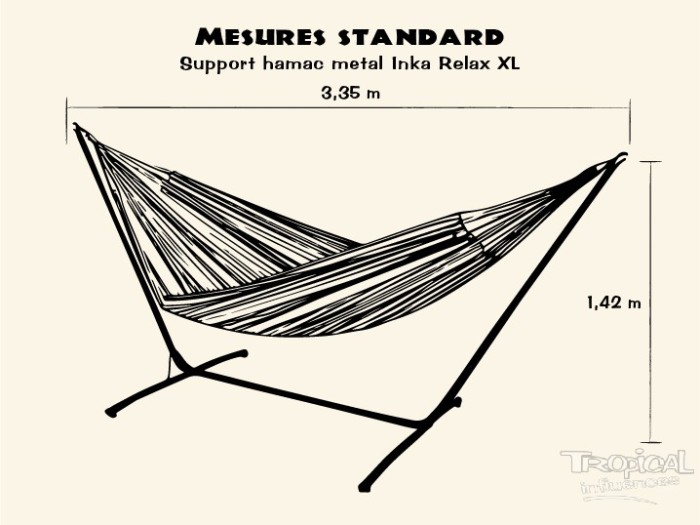 Hamac duo sur pied métallique. Pour vos jardins et terrasses.